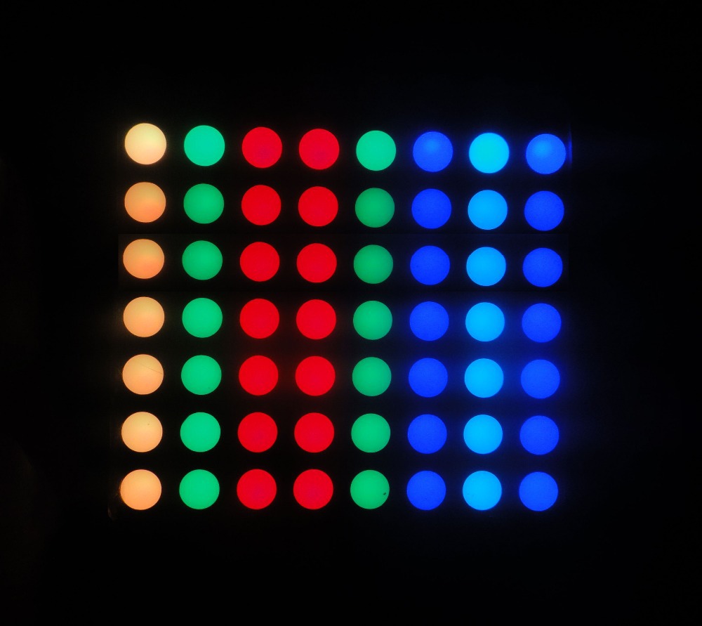 5 mm 8x8 rgb 8x8 dot matrix led display,60*60mm dot matrix module