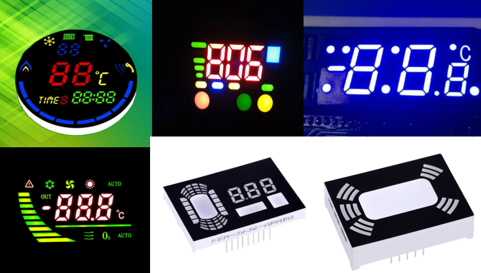 Common cathode 2.3 inch 8x8 red led dot matrix display kem-23088-ASR