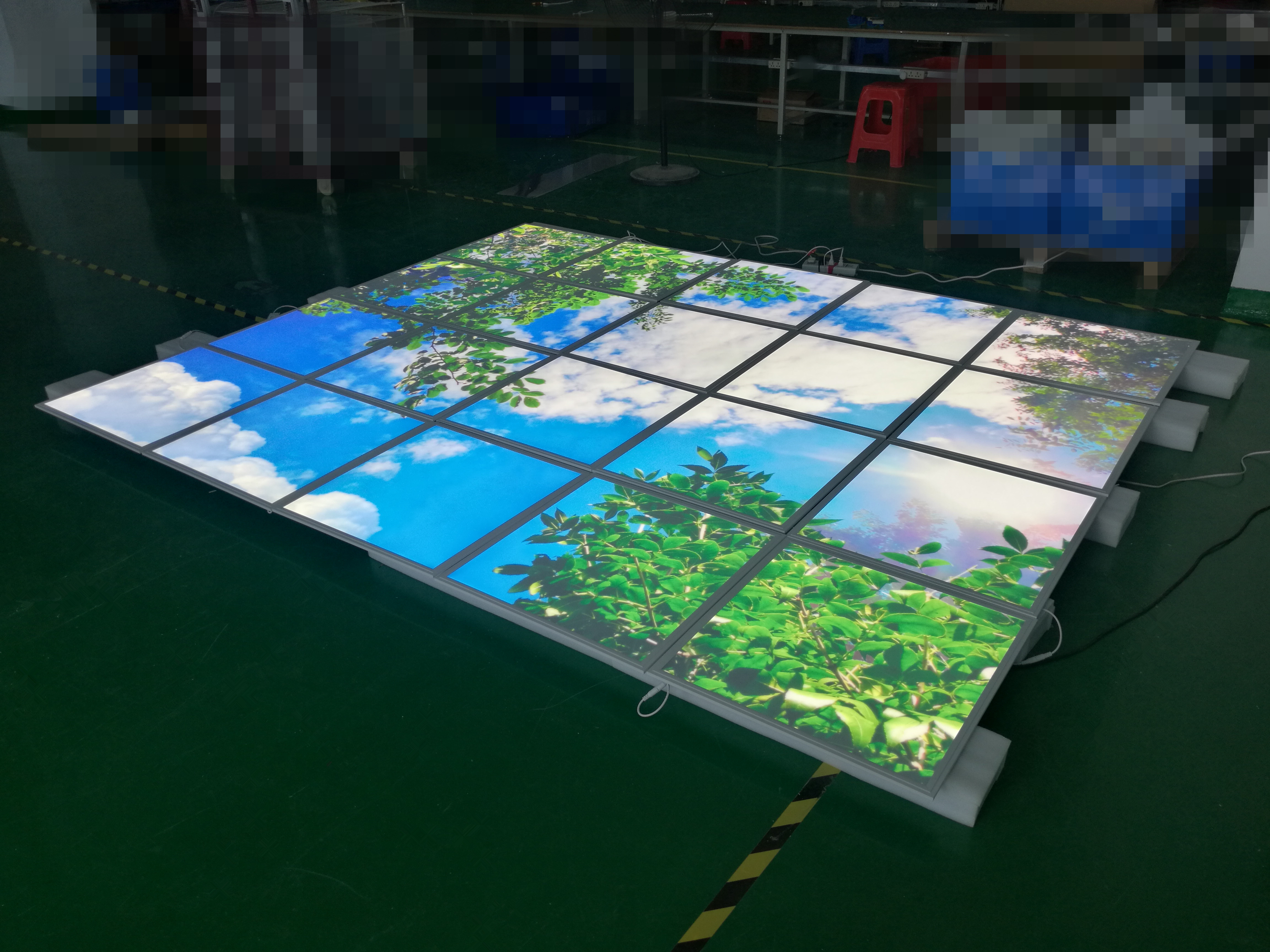 LED Skylights Virtual Sky Acoustic Ceiling Tiles 600x600 40W LED panel ...