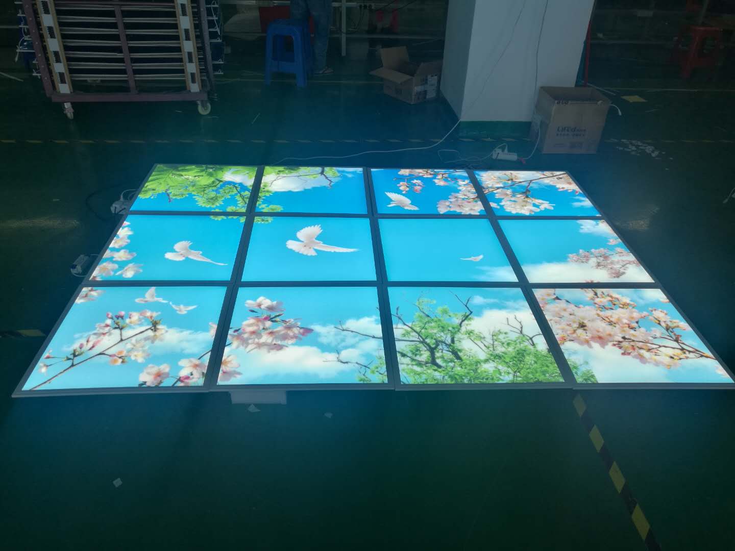 Frameless Blue Sky LED Skylight Panel 600x600 40W - Luminlight