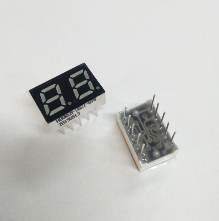 Small dual digits red 0.28 inch 7 segment led display for warm air machine