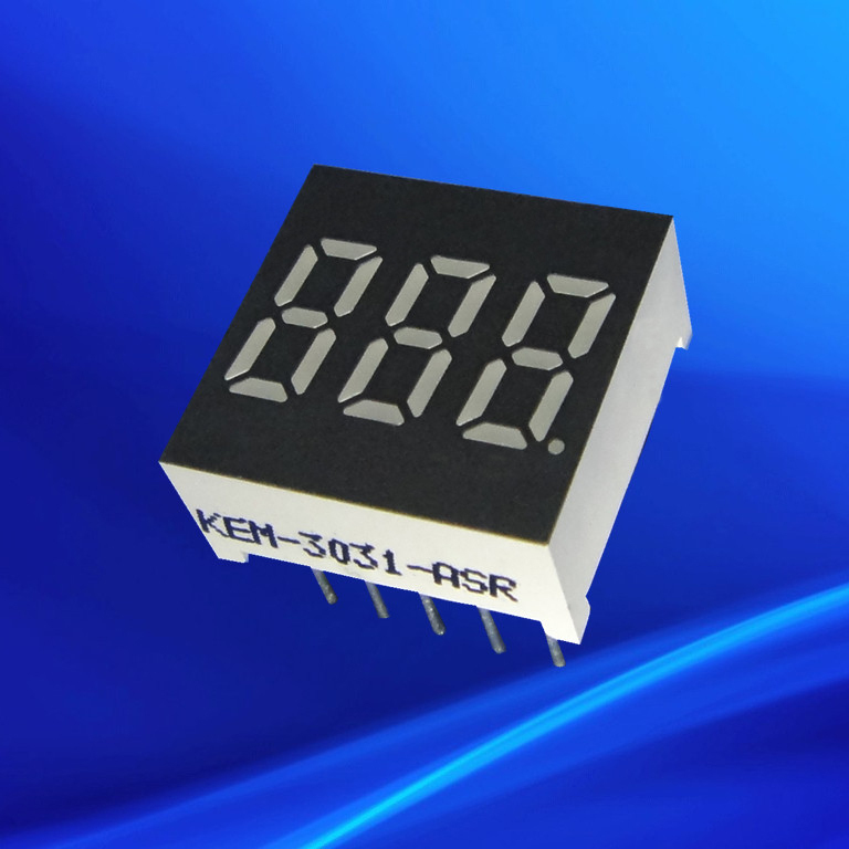 miniature 3 digit 7 segment LED display red color 0.3inch triple digit ...